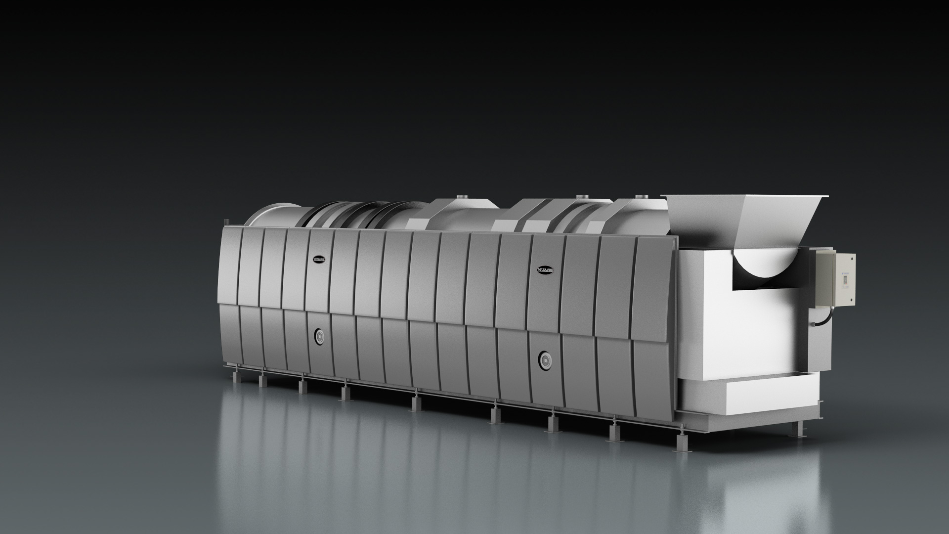 SmoothFlow® Batch Tunnel Washer 130 lb. Model - G.A. Braun, Inc.