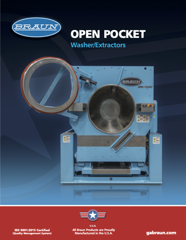 Open Pocket Washer/ Extractors - G.A. Braun, Inc.